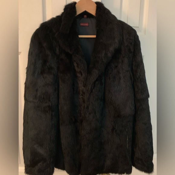 Jackets & Coats | Vintage Beautiful Black Rabbit Fur Coat | Poshmark